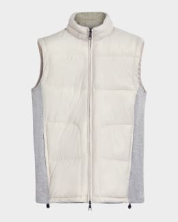 Bugatchi Men's Mock-Neck Knit Vest | Neiman Marcus