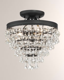 Crystorama Palla 3-Light Antiqued Silver Ceiling Mount | Neiman Marcus