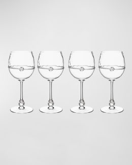 Juliska Chloe Stemmed White Wine Glasses, Set of 4 | Neiman Marcus