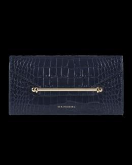 STRATHBERRY Multrees Croc-Embossed Wallet on Chain | Neiman Marcus
