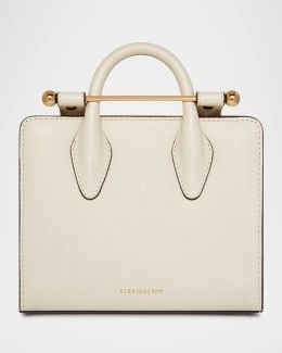 STRATHBERRY Stylist Metal Bar Leather Clutch Bag | Neiman Marcus