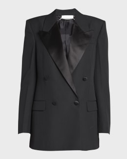 THE ROW Paride Double-Breasted Blazer Jacket | Neiman Marcus