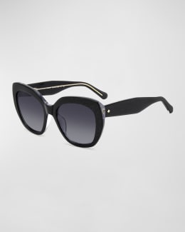 Lauren Ralph Lauren Crystal-Embellished Acetate Cat-Eye Sunglasses | Neiman Marcus
