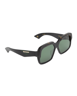 Karen Walker Logo Acetate Shield Sunglasses | Neiman Marcus