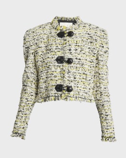 Jason Wu Collection Textured Tweed Crop Jacket | Neiman Marcus