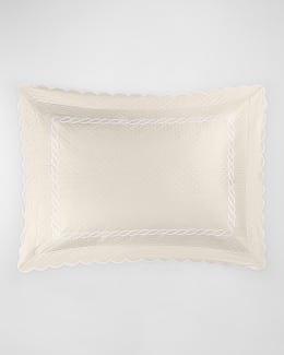 Matouk Classic Chain Scallop Matelasse Euro Sham | Neiman Marcus