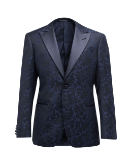 Paul Stuart Men's Jacquard Peak-Lapel Dinner Jacket | Neiman Marcus