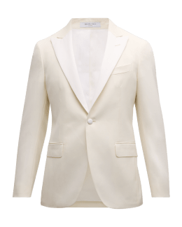 Brioni Men's Solid Wool Dinner Jacket | Neiman Marcus