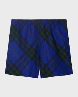 Burberry Men's Guildes Check Swim Trunks | Neiman Marcus
