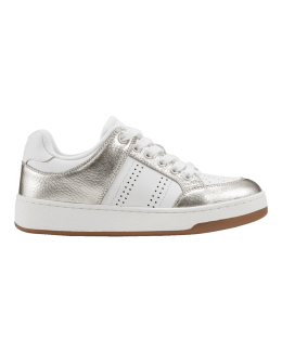 Vince Gabi Metallic Leather Low-Top Sneakers | Neiman Marcus