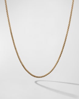 David Yurman Box Chain Necklace in 18K Gold, 1.7mm, 18"L | Neiman Marcus