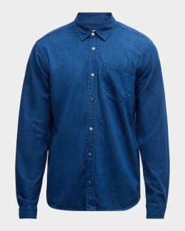 FRAME Men's Relaxed Denim Shirt | Neiman Marcus