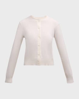 Vince Wool and Cashmere Pearly Button Cardigan | Neiman Marcus