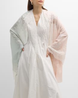 Bindya Accessories Gray Lace Cashmere & Silk Evening Wrap | Neiman Marcus