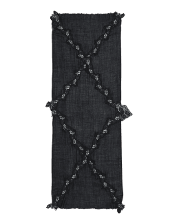 Bindya Accessories Gray Lace Cashmere & Silk Evening Wrap | Neiman Marcus