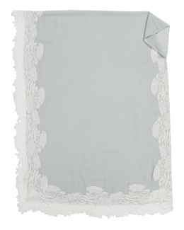 Bindya Accessories Gray Lace Cashmere & Silk Evening Wrap | Neiman Marcus