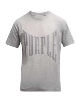 PURPLE Men's Jersey Logo T-Shirt | Neiman Marcus
