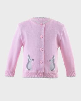 Rachel Riley Girl's Intarsia-Knit Bunny Cardigan, Size 1M-24M | Neiman ...