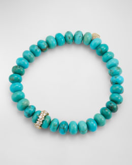 Sydney Evan Sun and Moon Medallion Charm on Round Lapis Beaded Bracelet ...