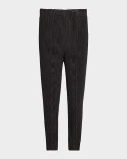 BOSS Camel Men's Wool and Linen Relaxed-Fit Pleated Trousers | Neiman ...