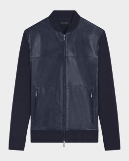 Canali Men's Full-Zip Bomber Jacket | Neiman Marcus