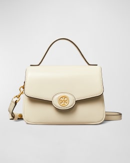 Tory Burch Robinson Small T Monogram Top-Handle Bag | Neiman Marcus