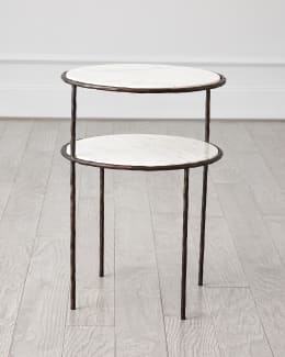 Global Views Registrar Tiered Accent Table | Neiman Marcus