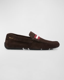 Bally Men's Palven Pilot Grained Leather Drivers | Neiman Marcus