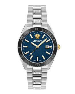 Versace Men's V-Dome IP Black Bracelet Watch, 42mm | Neiman Marcus