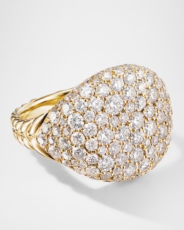 David Yurman 13mm Sculpted Cable Pinky Ring in 18K Gold | Neiman Marcus