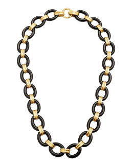 Elizabeth Locke 19K Gold Lampedusa Link Necklace, 17"L | Neiman Marcus