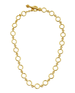 Elizabeth Locke 19K Gold Lampedusa Link Necklace, 17"L | Neiman Marcus