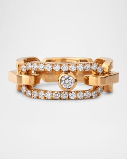 Messika MOVE UNO 18K YELLOW GOLD DIAMOND PAVE RING | Neiman Marcus