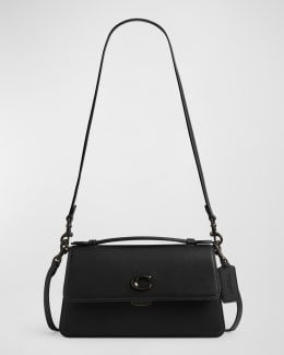 Coach Crescent Glovetanned Leather Shoulder Bag | Neiman Marcus