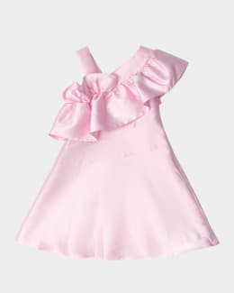 Mama Luma Girl's 3D Rose Applique Dress, Size 3T-10 | Neiman Marcus