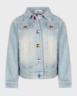 Lola + The Boys Girl's Happy Daisy Rainbow Sequin Bomber Jacket, Size 2-14 | Neiman Marcus