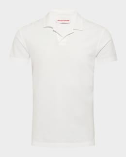 Orlebar Brown Men's Roddy Waffle Mesh Stitch Short-Sleeve Polo Shirt ...