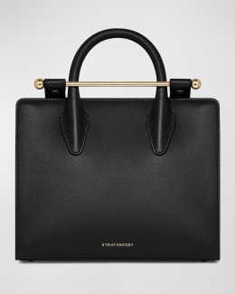 STRATHBERRY Midi Metal Leather Tote Bag | Neiman Marcus