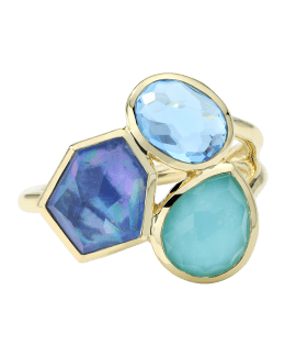 Ippolita 18K Rock Candy Small 3-Stone Cluster Ring in Summer Rainbow 2 ...