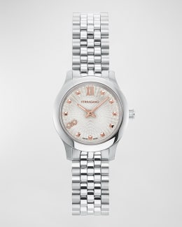 Ferragamo 25mm Ferragamo Duo Mini Watch with Silver Dial, Two Tone ...