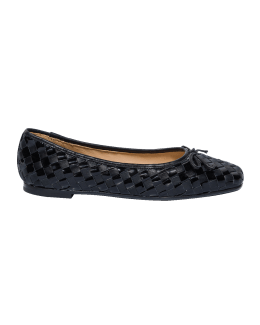 Gwynn Metallic Bow Ballerina Flats | Neiman Marcus