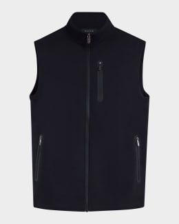 Bugatchi Men's Mock-Neck Knit Vest | Neiman Marcus