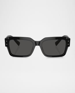 Dolce&Gabbana Men's Acetate Rectangle Sunglasses | Neiman Marcus