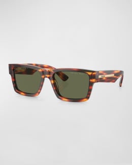 Prada Men's Rimless Plastic Square Sunglasses | Neiman Marcus