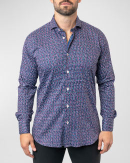 Maceoo Men's Einstein Stretch Symbol Sport Shirt | Neiman Marcus