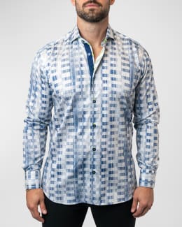 Maceoo Men's Einstein Stretch Symbol Sport Shirt | Neiman Marcus