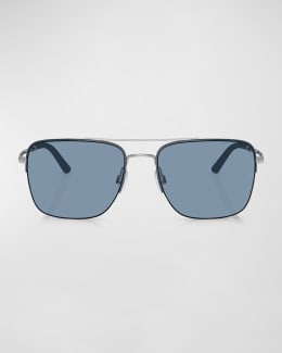 Revo Men's Harrison Metal/Acetate Aviator Sunglasses | Neiman Marcus