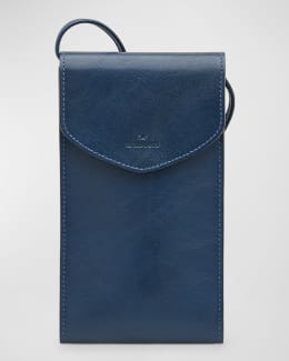 Il Bisonte Keyring Leather Card Holder | Neiman Marcus