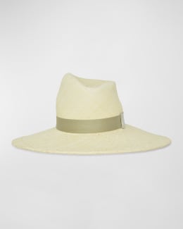 Gigi Burris Samson Woven Straw Fedora | Neiman Marcus