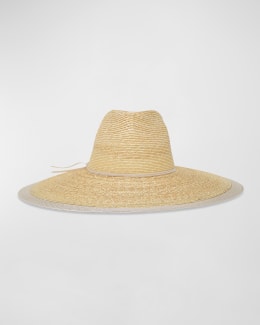 Gigi Burris Samson Woven Straw Fedora | Neiman Marcus